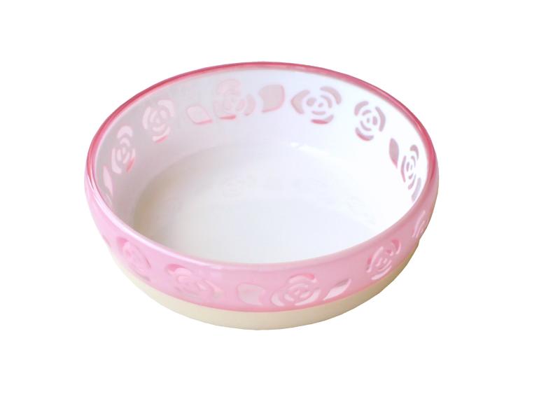 ペッツルート (Petz Route) おいしく見えるニャン食器 S ピンクローズ原産国:中国