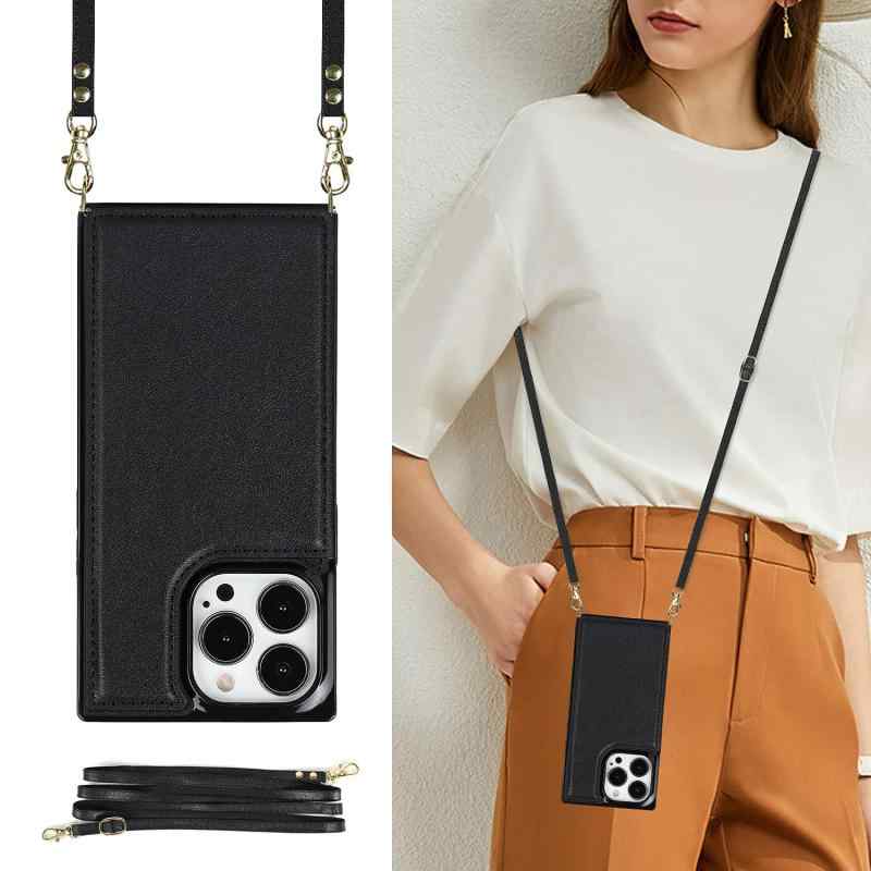 iPhone14 Pro Max（2022）対応 iPhone14 Pro Max スマホ ケース 肩掛け 首かけ 斜めがけ ショルダー ケース 縄掛け iphone14 pro max ケース 手帳型 iphone14プロマックスケース ...