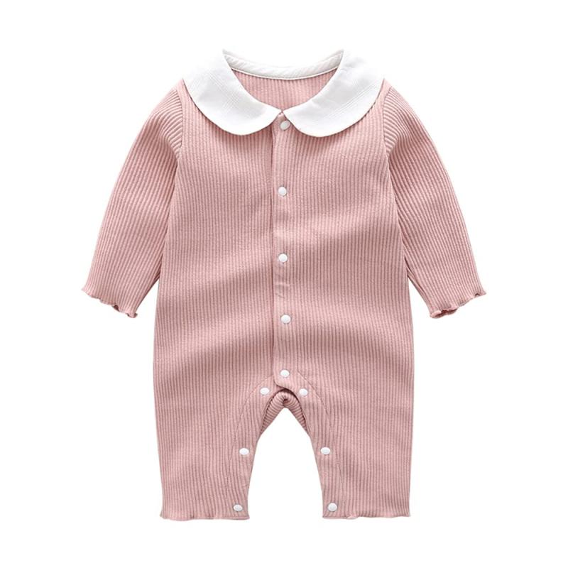 ベビー服 長袖ロンパース女の子男の子春秋新生児カバーオール新生児パジャマ出産準備ジャカ—ド肌着無地ソフトな肌触りの100％綿の素材、弾力性に優れます、春秋の季節適用。程よい厚みで、部屋着としても大活躍。ジャカ—ドの生地、通気性に優れる。抱っ...