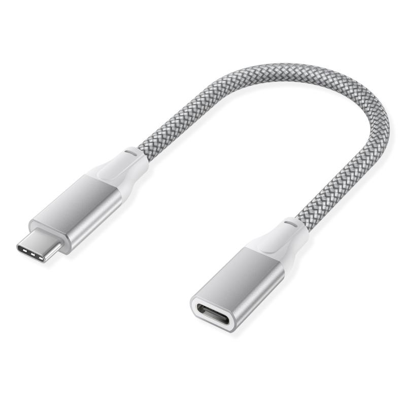 USB C 延長ケーブル、USB-C 3.1 Gen2 10Gbps タイプ Cメスから USBC オス変換延長コード、Nintendo Switch、MacBook Pro、Mac Air、Iphone 11 12 13 14、Micro...
