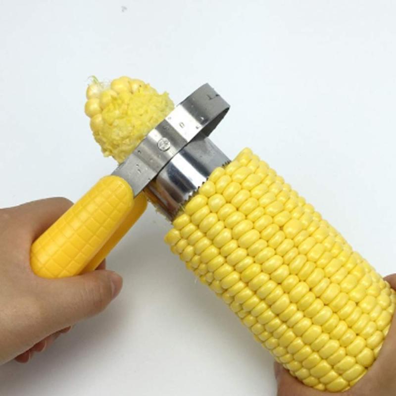 HJ トウモロコシカッター とうもろこしピーラー コーンピーラー ステンレス キッチングッズ (1個セット)【用途】トウモロコシの芯からくっついて剥けてトウモロコシの粒がキレイに取れます【耐用性抜群】高品質のプラスチックとステンレス鋼ででき...