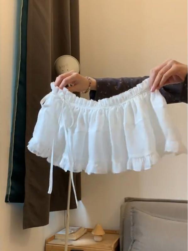 ・スカートタイプ: Aライン・スカート丈: ミニ・人気要素: ひも・カラー: ホワイト・サイズ: フリーサイズ・スタイル: スイート・生地: その他・主な生地の組成: その他・主な生地の組成含有量: 90%-95%・スカート種類: ハーフス...