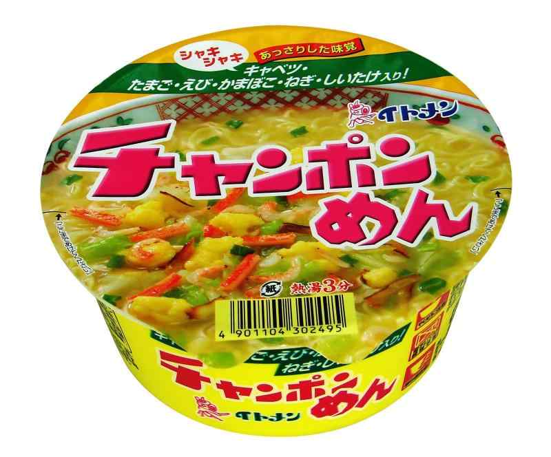 イトメン カップチャンポンめん 84g ×12袋原材料:油揚げめん(小麦粉(国内製造)、植物油脂、食塩)、添付調味料(食塩、糖類、粉末油脂、えび粉末、酵母エキス、しいたけ粉末、香辛料、たん白加水分解物、粉末蝦醤、オニオンパウダー、ガーリック...