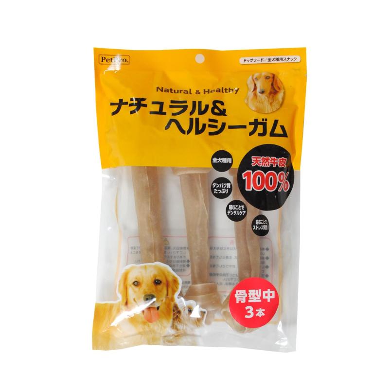 ペットプロ 犬用おやつ ナチュラル&amp;ヘルシーガム 骨型 ミニ 18本入