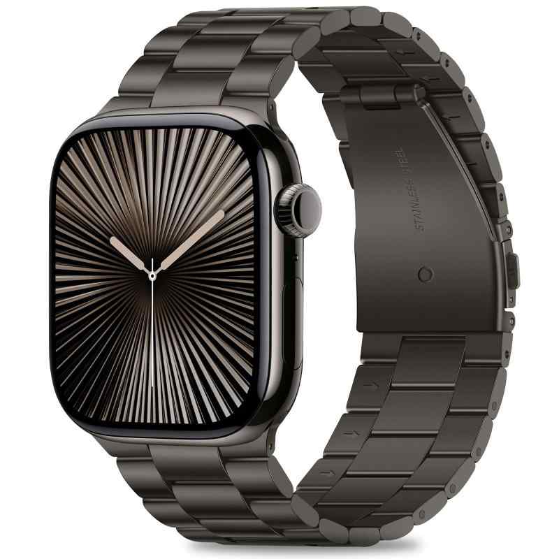 [HITZEE] ステンレススチール Band コンパチブル Apple Watch バンド 49mm，ステンレスメタル腕時計 Apple Watch Band ビジネスウーマンメンズバンド iWatch Ultra 3/2/1 SE3/2...