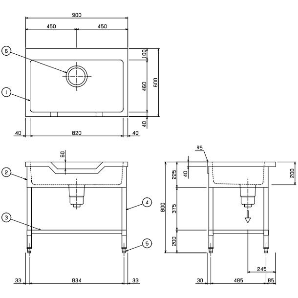 【楽天市場】BSF1-096N マルゼン 舟形シンク BGなし：厨房機器販売クリーブランド