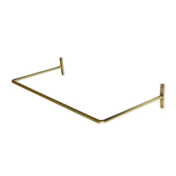 いろいろな使い方ができる便利なアイアンバーMサイズ 壁面のインテリアや空間収納に役立つ万能アイテム サイズ W45.5cm×H6.5cm×D20cm ビスピッチ:5cm 44cm 重さ：380g 材質 アイアン 色 アンティークゴールド 商...