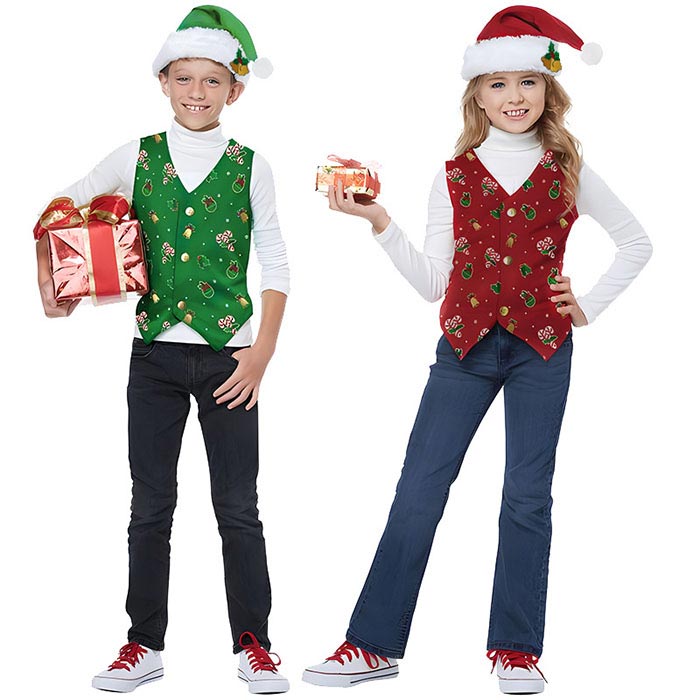 商品名 クリスマス　子供服 色 グリーン　レッド サイズ S-M：着丈40バスト76ウエスト60適用身長105-125 L-XL：着丈47バスト84ウエスト68適用身長125-145 素人採寸若干の誤差がある場合がございます。 素材 ポリエ...