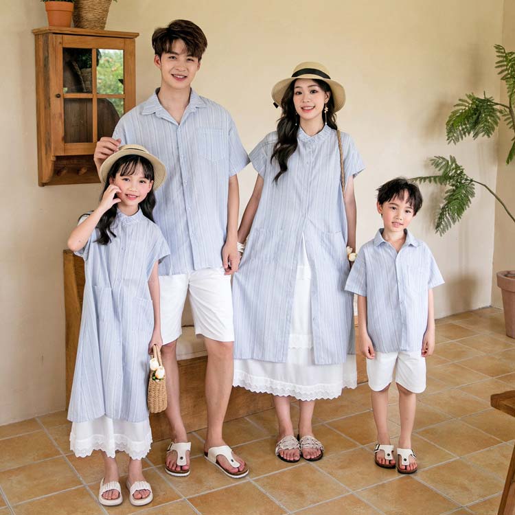商品名 親子ペア 色 ホワイト|ブルー サイズ 80-150/S-2XL/S-4XL 素人採寸若干の誤差がある場合がございます。 素材 ポリエステル ご了承いただきたいこと ※サイトに掲載の商品は、撮影の環境とモニター環境により、実際の物と...