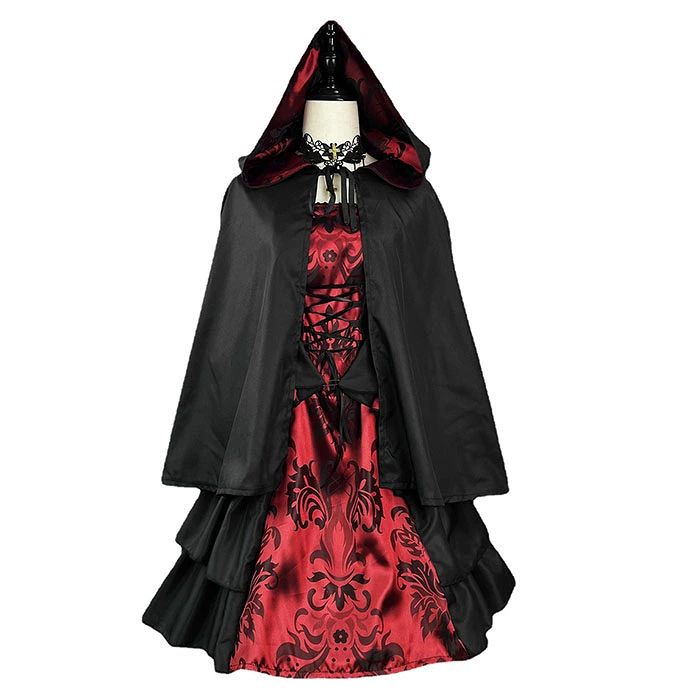 商品名 ハロウイン仮装 色 ブラック　ワインレッド サイズ S-5XL 素人採寸若干の誤差がある場合がございます。 素材 ポリエステル ご了承いただきたいこと ※サイトに掲載の商品は、撮影の環境とモニター環境により、実際の物と素材感・色味い...