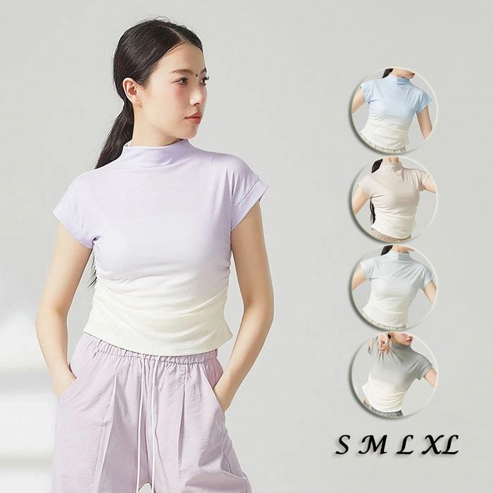 商品名 レディースダンストップス単品 簡単な包装、ご了承ください。 色 ベージュ　グレー　グリーン　パープル　ブルー サイズ S：着丈約50cmバスト約78cm肩幅約43cm適用体重42.5-47.5kg M：着丈約51cmバスト約82cm...