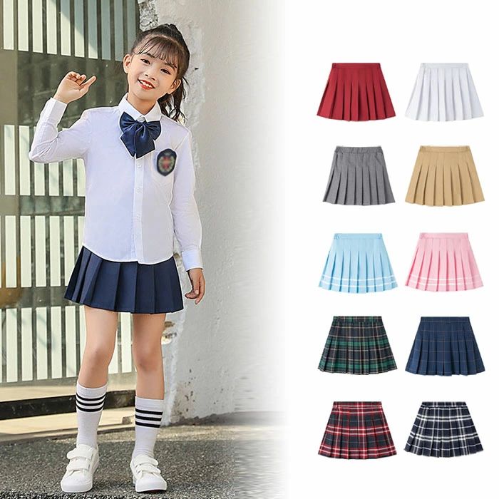 商品名 子供スカート 色 ワインレッド　ブラック　ネイビー　ホワイト　グレー　ブラウン　レッド　グリーン　ピンク　ブルー サイズ S：ウエスト48-65cmスカート丈28cm M：ウエスト54-72cmスカート丈32cm L：ウエスト61-...