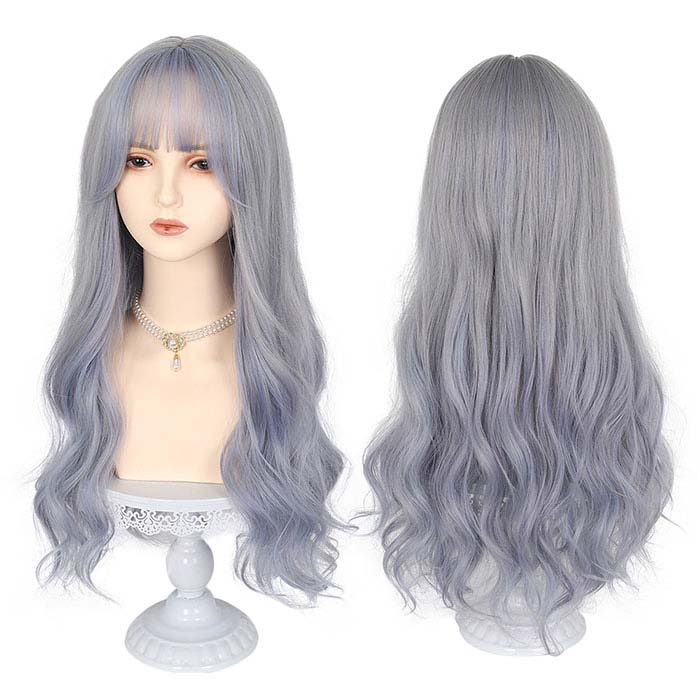 商品名 かつら 色 スモークブルー サイズ 約65cm 素人採寸若干の誤差がある場合がございます。 素材 合成繊維 ご了承いただきたいこと ※サイトに掲載の商品は、撮影の環境とモニター環境により、実際の物と素材感・色味いが多少異なる場合がご...