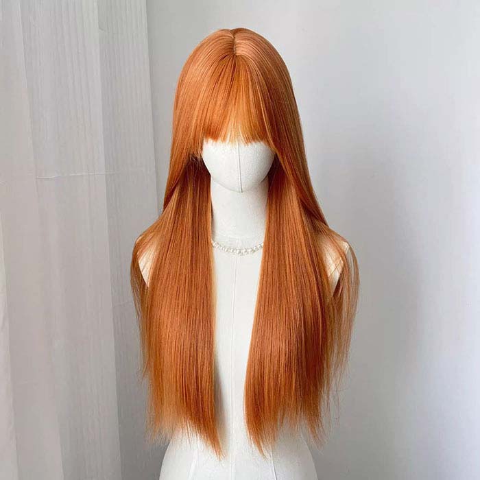 商品名 かつら 髪飾りは付きません。 色 オレンジ サイズ 約65cm 素人採寸若干の誤差がある場合がございます。 素材 合成繊維 ご了承いただきたいこと ※サイトに掲載の商品は、撮影の環境とモニター環境により、実際の物と素材感・色味いが多...
