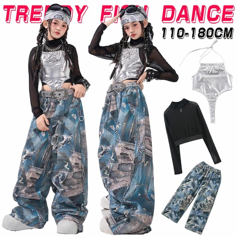 人気検索キーワード：キッズ ダンス衣装 セットアップ 女の子 チア チアガール トップス パンツ ダンスウェア ヒップホップ ジャズダンス 演出服 練習着 団体服 応援団 個性派 おしゃれ ゆったり かっこいい hiphop jazz k-...