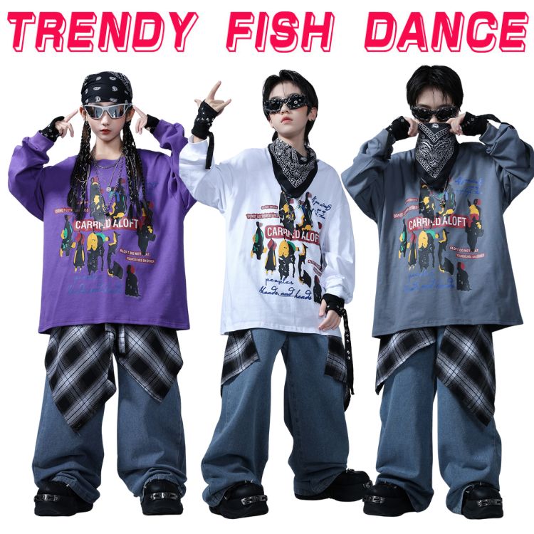 ★商品詳細 3色 ジーパン ウェストパーカー 丸襟 ダンス衣装 ジャズダンス 衣装 hiphop K-pop ヒップホップ 子供 服 女の子 男の子 キッズ ユニセックス 長袖 秋 舞台服 団体服 発表会 練習着 ストリート 演出服 応援団...