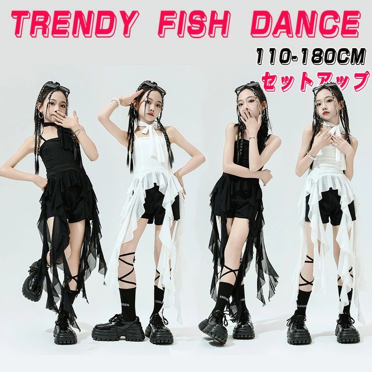 人気検索キーワード：女の子 キッズ ノースリーブトップス ショートパンツ セットアップ ブラック 韓国K-POP 演出服 舞台服 発表会 ポッピング jazz ジャズダンス ステージ レッスン着 練習着 子供服 かっこいい おしゃれ 雰囲気...