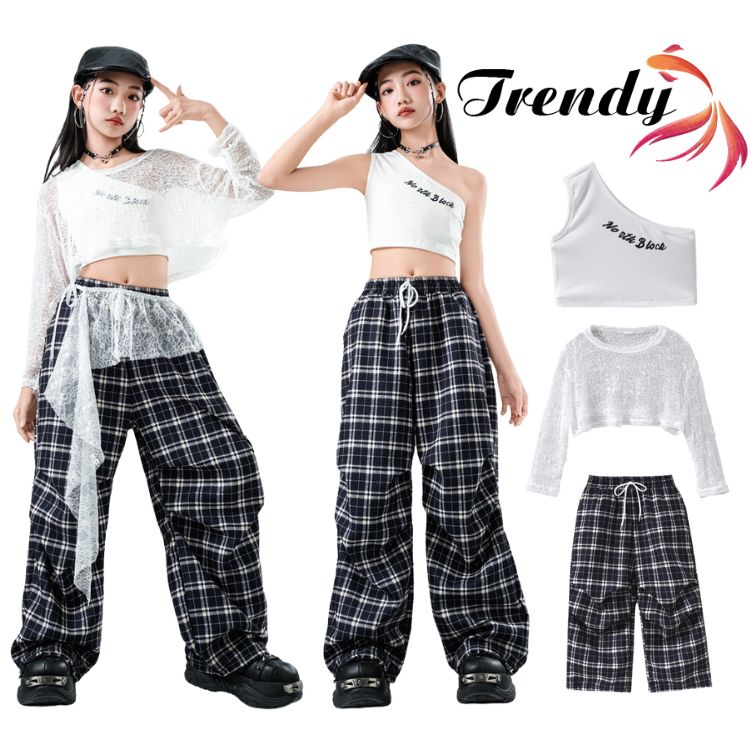 人気検索キーワード：白 ネイビー トップス インナー ワンショルダー レース パンツ チェック柄 キッズ ダンス セットアップ 韓国 k-pop ヒップホップ 女の子 ギャル アイドル かっこいい カジュアル 子供服 腰巻き ステージ衣装 ...