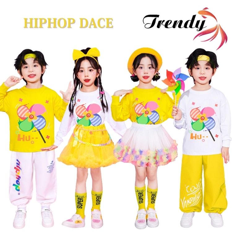 人気検索キーワード：イエロー ホワイト 黄色 白 トップス トレーナー 長パンツ チュール スカート キッズ ダンス セットアップ 韓国 k-pop ヒップホップ 男の子 女の子 ギャル ゆったり かっこいい カジュアル 子供服 ステージ衣...