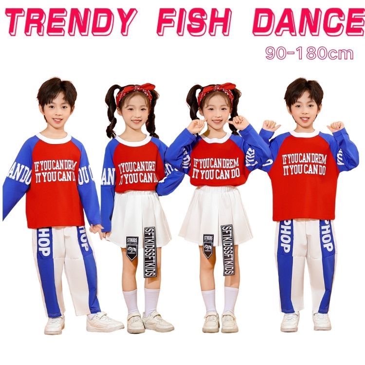 人気検索キーワード：レッド ブルー Tシャツ アルファベット柄 パンツ スカート キッズ ダンス セットアップ 韓国 k-pop ヒップホップ 男の子 女の子 ギャル かっこいい レジャー カジュアル 子供服 ステージ衣装 jazz ジャズ...