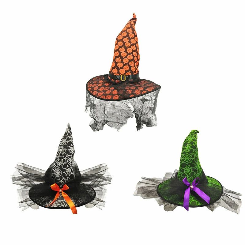 人気検索キーワード：ハロウィン 魔女コスプレ 帽子 ホロウィン帽子 魔女帽子 ハット ウィッチ 魔女 魔法使い コスチューム 衣装 衣裳 仮装 コスチューム コスプレ かわいい ファッション おしゃれ コーデ ブラック 黒 レース ベルベッ...
