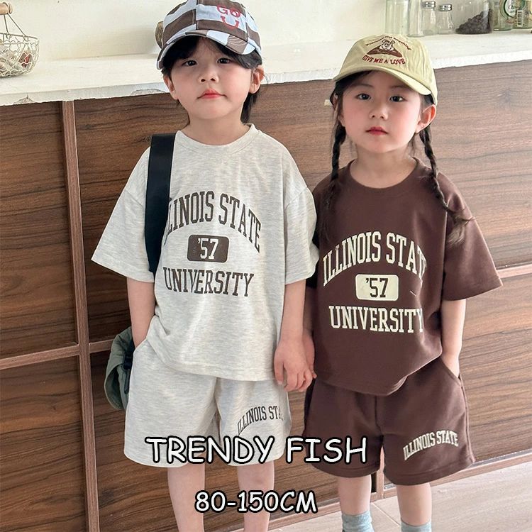 ★商品詳細 セットアップ キッズ 兄妹 子供服 ジャージ 上下セット ジュニア ベビー服 女の子 男の子 tシャツ 綿 半袖 ショートパンツ おしゃれ 可愛い スポーツ トップス ボトムス 赤ちゃん 半ズボン 誕生日 プレゼント 小学生 1...