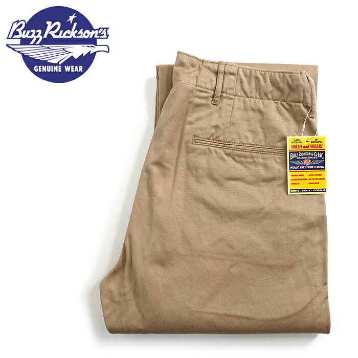 Buzz Rickson's（バズリクソンズ）2025 Fall & Winter Catalog カタログ掲載商品 58〜59ページ オリジナルスペックチノパン ORIGINAL SPEC CHINOS ベージュ(01) [BR40025...