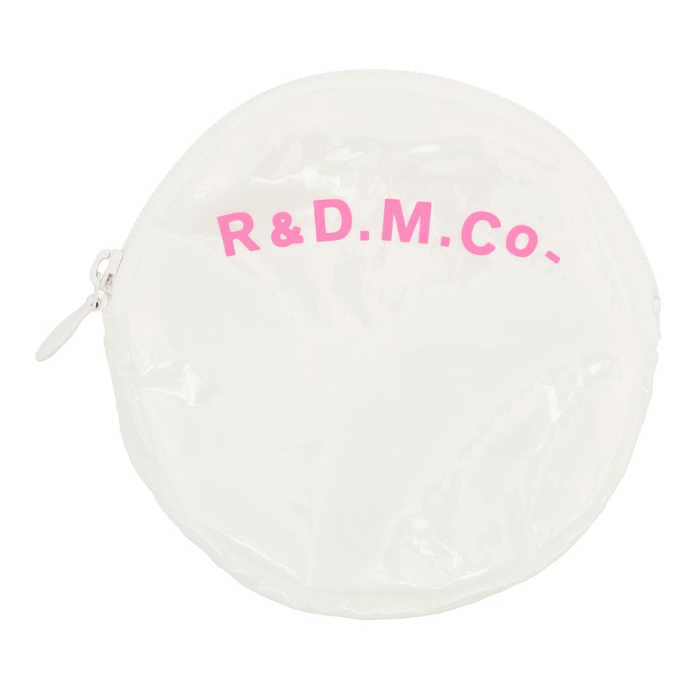 R&D.M.Co- アールアンドディーエムコー WHIT CIRCLE POUCH(S) 8182 Description 実用性とファッション性を兼ね備えたポーチです。軽くて持ち運びにも便利で濡れても大丈夫なPVC素材を使用しているため、...