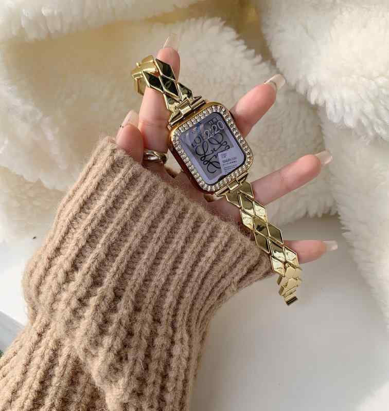 Apple watch ストラップ 1/2/3/4/5/6/7/8/9/se対応色の分類: シルバー、レトロゴールド、ローズゴールド、ブラック、シルバー＋ダイヤケース、レトロゴールド + ダイヤモンドケース、ローズゴールド + ダイヤケース...