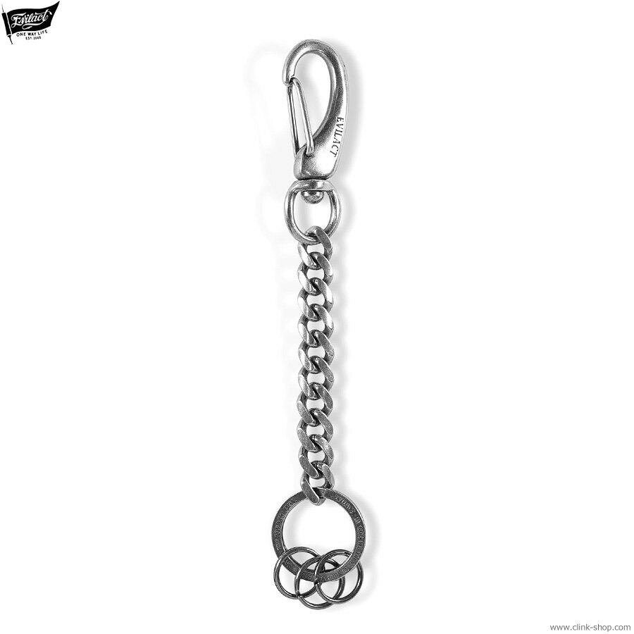 アクセサリーブランド「39（サンク）」に制作を依頼したミドルタイプのチェーン付きキーフック。 真鍮（BRASS 100%）を使用し、落ち着いた重厚感のあるシルバーに仕上げています。 ナスカンとOリングにオリジナルの刻印が入ります。 サイズ実...