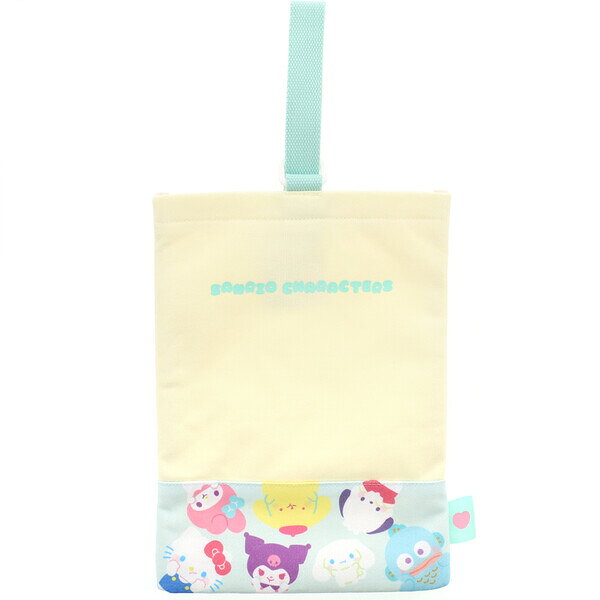 商品名サンリオキャラクターズ シンプルシューズケース キナリ 21×29cm スウェット生地 上履き 体育館 靴 入園 入学 かわいい説明かわいい「サンリオキャラクターズ」デザイン♪キティ・マイメロ・クロミ・ポムポムプリン・シナモロール・ポ...