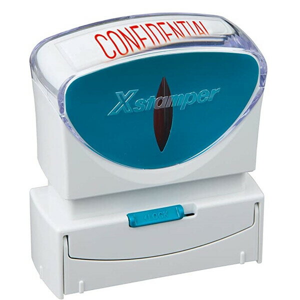 商品名スタンプ ビジネス用 キャップレス CONFIDENTIA B型 赤 オフィス用品 便利説明キャップを外す手間なく、スマートになつ印。インク残量は本体の窓で確認でき、補充はカートリッジを交換するだけなので、手を汚さず簡単に行えます。様...