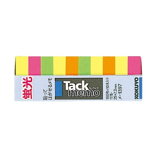 商品名コクヨ タックメモ 蛍光色タイプ 超ミニスリム 25x7.2mm 100枚x10本 4色 ミックス メ-1397 3個セット品番メ-1397_SET3この商品について 必ずご確認ください配送についてメール便での配送になります。→ご利用...