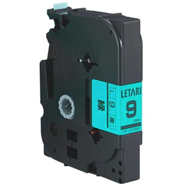 商品名マックス ビーポップミニ テープカセット レタリテープ 緑に黒文字 9mm×8m LM-L509BG説明ビーポップミニ用レタリテープです。・使用可能機種:PM-36H/PM-2400/PM-36、36N(旧製品)/PM-24(旧製品)...