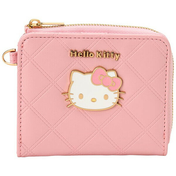 商品名ハローキティ 二つ折りウォレット ピンク 財布 小銭入れ カードポケット キルティング プレゼント かわいい クラックス説明人気の「ハローキティ」デザイン♪かわいくて使いやすい、二つ折りタイプの「ウォレット」です。二重のキルティングス...