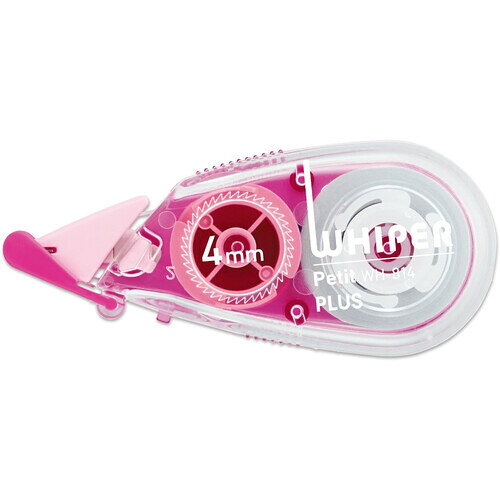 商品名プラス 修正テープ ホワイパープチ 幅4mm 長さ6m WH-814 ピンク 使い切りタイプ 49-251説明WHIPER Petit 世界最小クラスの修正テープです。カラフルでかわいいプチサイズ。本体一体型キャップ付きで携帯にも便利...