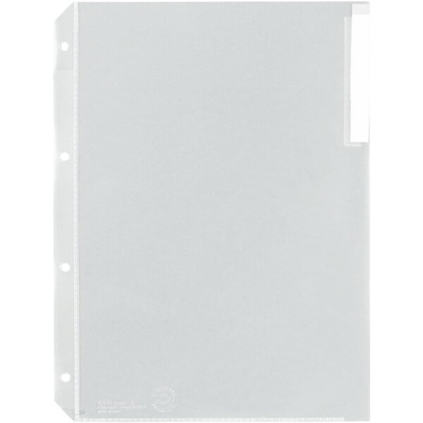 商品名プラス クリアーホルダー FL-154HO A4S 4穴見出説明バインダーにそのままとじれる穴付きのクリアホルダーです。クリアホルダーに4穴がついているので、書類を分類してそのままバインダーにとじることができます。見出しがついているの...