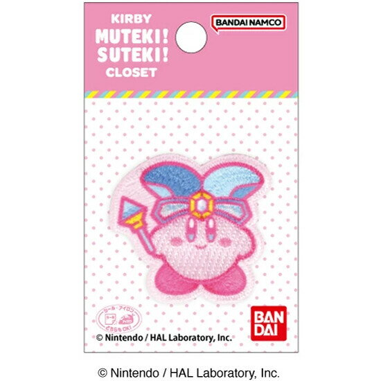 商品名星のカービィ ワッペン KIBBY MUTEKI!SUTEKI!CLOSET ミラー シール・アイロン両用 接着 目印 入園 入学 かわいい説明「星のカービィ」がさまざまな能力に変身する「KIBBY MUTEKI!SUTEKI!CLO...