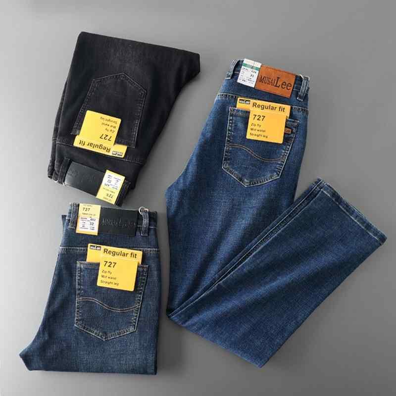 ジーンズ メンズ 男性用 ストレッチ デニム パンツ ストレート 伸縮性 ウォッシュ加工 ブラック 黒 ブルー 青 ジーパン 普段使い・スタイル: レトロ・種類: 基本款・パンツのタイプ: ストレート・股下: フルレングス・ウエスト: ロー...