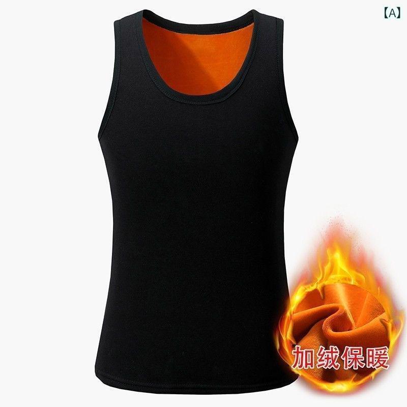 2個セットベスト 男性用 裏起毛 防寒 あったか インナー スポーツ トレーニング ウェア トップス 運動着 部屋着 ポリエステル 無地 ブラック グレー・カテゴリ: スポーツベスト・版型: タイト・柄: 無地・素材: ポリエステル80%・...