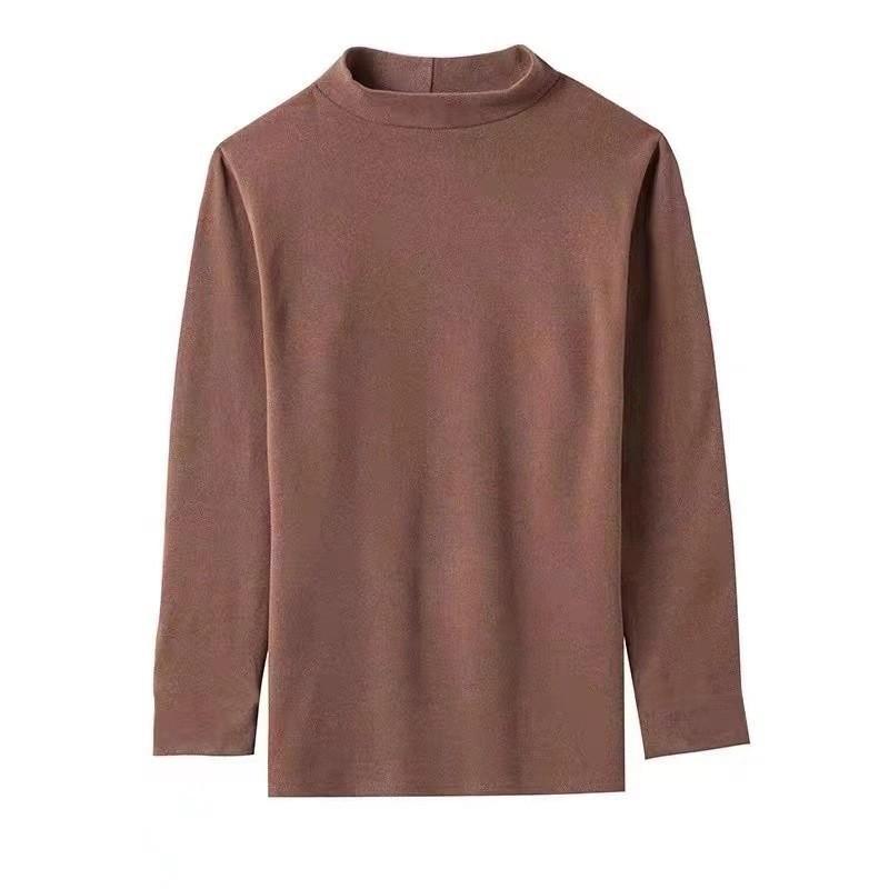 Tシャツ メンズ 男性用 長袖 カットソー ハーフハイネック 秋冬 部屋着 カジュアル 無地 ポリエステル ブラック 深グレー コーヒー色 グリーン ブラウン カーキ・スタイル: ・柄: 無地・フィット: スリム・種類: Tシャツ・タンクト...