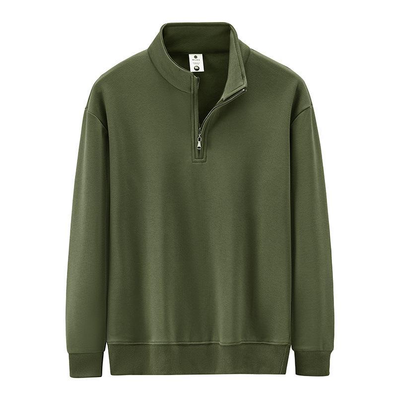 スウェット メンズ トレーナー 秋冬 高見え 立襟 ハーフジップ プルオーバー トップス 長袖 無地 纯色 運動着 スポーティー 深グレー ブラック カーキ グリーン L XL 2XL 3XL 4XL 5XL・商品カテゴリ: 卫衣/绒衫・・...