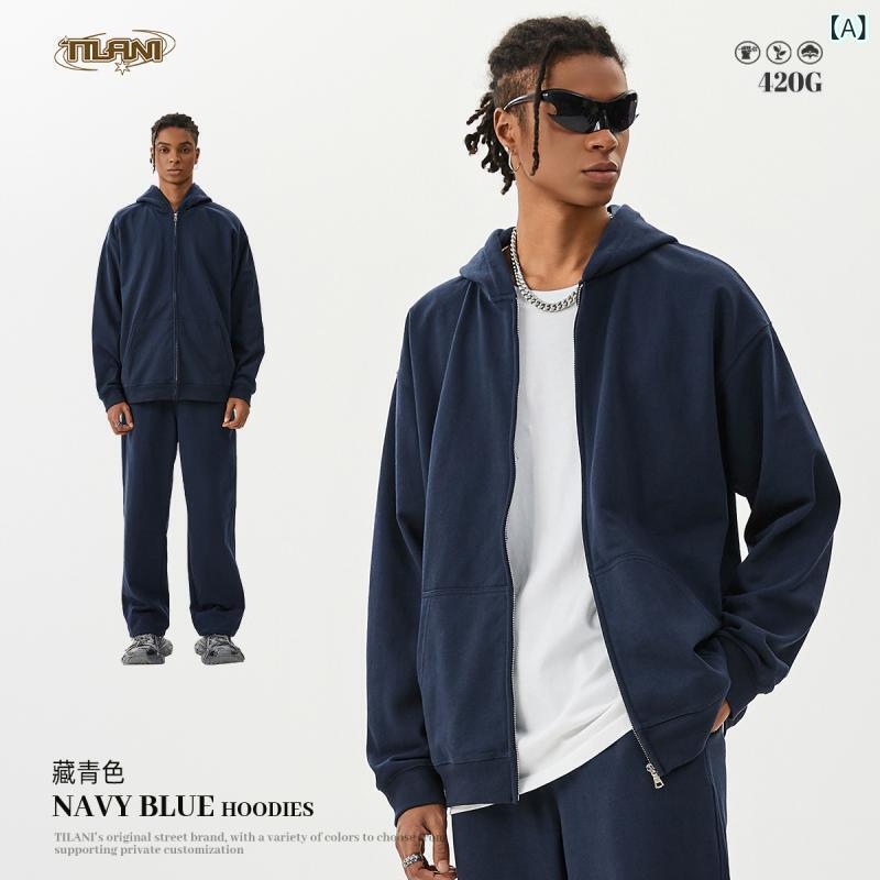 パーカー メンズ スウェット ジップアップ ライトアウター 無地 春秋 長袖 綿 フード付き カジュアル ルームウェア 部屋着 S M L XL 2XL 3XL 紺 黒 グレー 緑 ベージュ