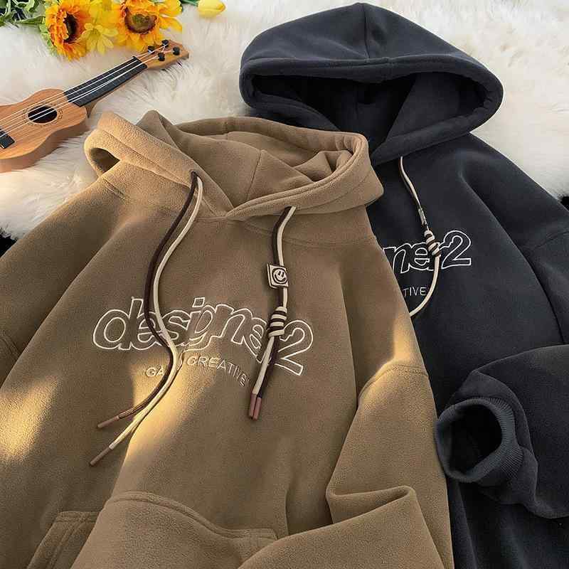 パーカー メンズ 裏起毛 スウェット プルオーバー 秋冬 厚手 刺繍 ストリート カジュアル ゆったり 無地 フード付き 暖かい アプリコット ブラック コーヒー・カテゴリ: パーカー/スウェット・スタイル: カジュアル・袖丈: 長袖・フー...