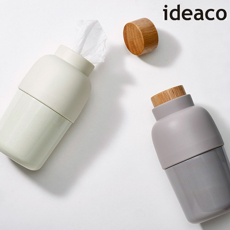 DETAILS 乾燥を防ぐロールウェットティッシュの容器「Mochi Bin」。 落ち着いたスモーキーカラーにナチュラルウッドのぬくもりある佇まいは、優しく柔らかな雰囲気を醸します。 防カビ塗装が施されたラバーウッドのフタがシートの乾燥を防...