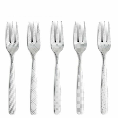 DETAILS dress tea fork set【ドレス -ティーフォークセット】シルバー5本入り 模様のはいったカトラリーです。国内有数の金属製品産地で知られる 新潟県燕三条にて作られた高品質のペロカリオリジナル状のカトラリーに 最新...