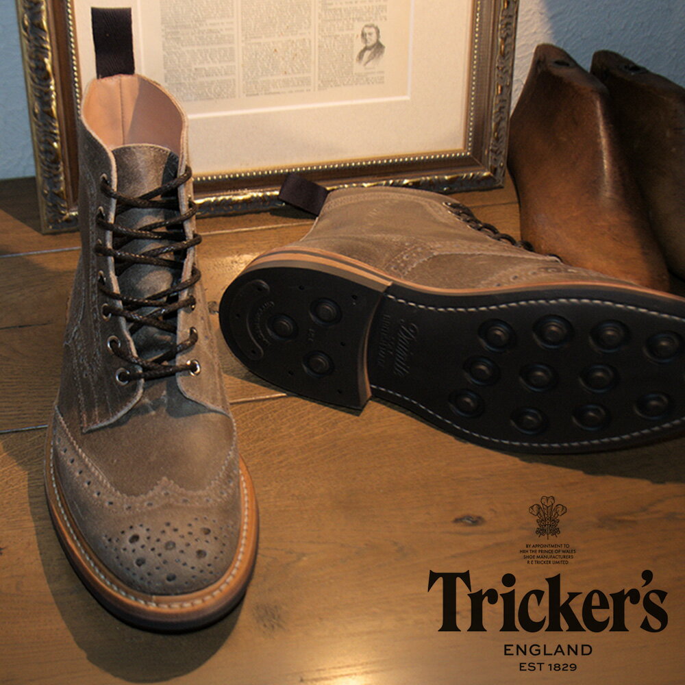 【TRICKERS / トリッカーズ】 靴作りの名人ジョセフ・トリッカーによって、1829年 R.E.Tricker Ltd が設立される。 現在、五代目に受け継がれているトリッカーズは、英国靴製造のメッカであるイギリスのノーザンプトンに現...