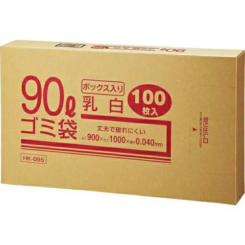 ・仕様／90L、ツルツル、乳白半透明 ・サイズ／ヨコ900×タテ1000mm ・材質／低密度ポリエチレン＋メタロセン ・厚み／0．040mm ・1箱＝100枚入 ・メーカー／クラフトマン ・型番／HK-095 ・JANコード／4560314...