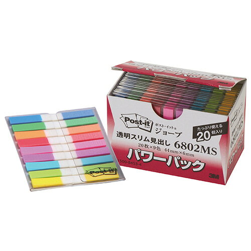 人気のフラッグ・ポインター●9色の透明スリム見出し。20パック入。●しっかり貼れて、キレイにはがせます。●上から字が書けます。●寸法／6×44mm●粘着側／短辺●色／ブルー、グリーン、オレンジ、レッド、ローズ、パープル、スカイブルー、メロン...