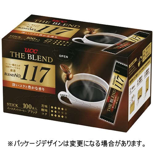 【スティック】コーヒー鑑定士により500種類のブレンドから選び抜かれた味わい。●深いコクと豊かな香り。スティックタイプ、100本×3箱のセットです。●種類／ザ・ブレンド 117●甘さ／なし●ミルク／なし●賞味期限／商品の発送時点で、賞味期限...